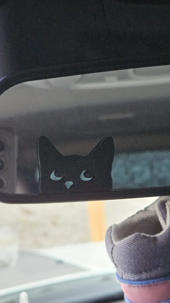 Cat Silhouette e.g. for the rearview mirror - Free 3D Print Model ...