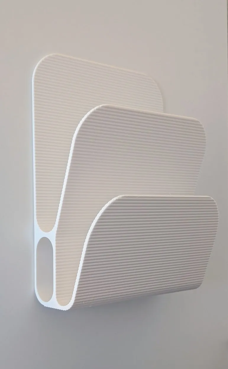 Modern Wall Letter Holder with Pen Slot - Free 3D Print Model - MakerWorld