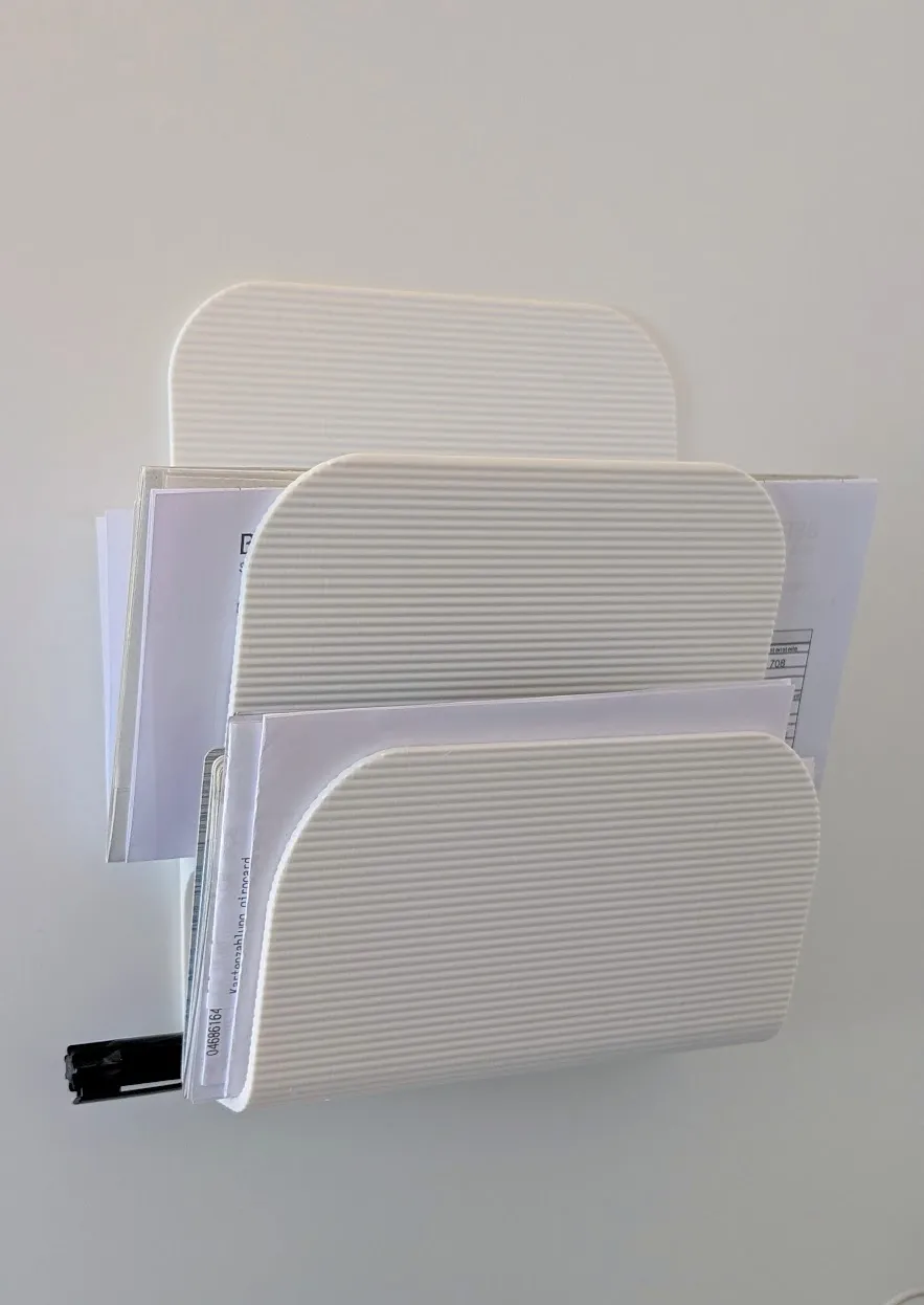 Modern Wall Letter Holder with Pen Slot - Free 3D Print Model - MakerWorld