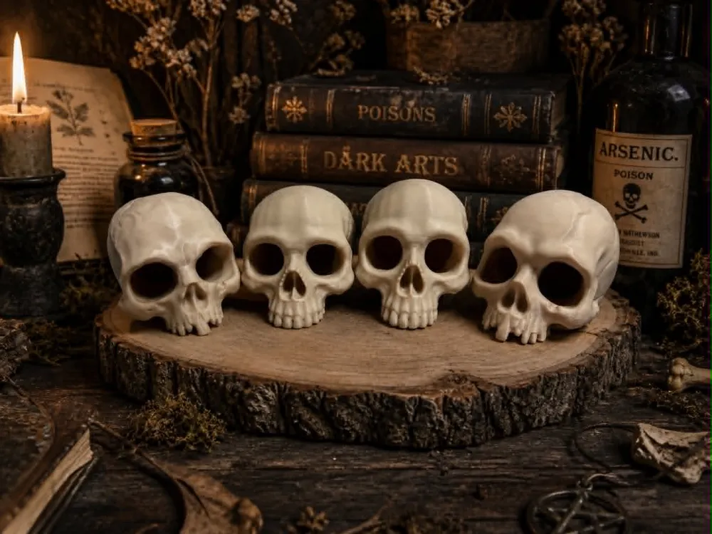Hollow Skull Hide – Decorative Spider Cave, gothic - Free 3D Print ...