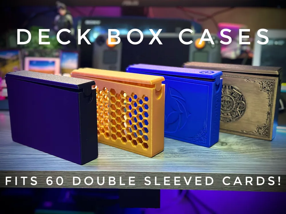 Slim Dual Deck Box – Holds 2 Decks or 60 Sleeved by RedRocket3DPrints ...