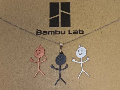 Middle Finger Guy Necklace/Pendant - Free 3D Print Model - MakerWorld