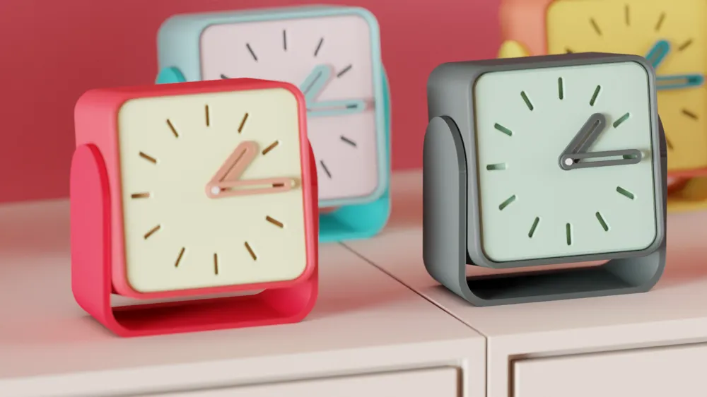 Desktop Clock. A Modern, Modular Office Desk Clock by Abstractia Design ...