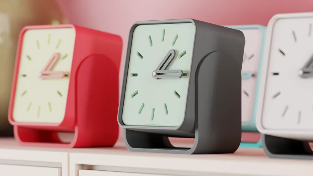 Desktop Clock. A Modern, Modular Office Desk Clock - Free 3D Print ...