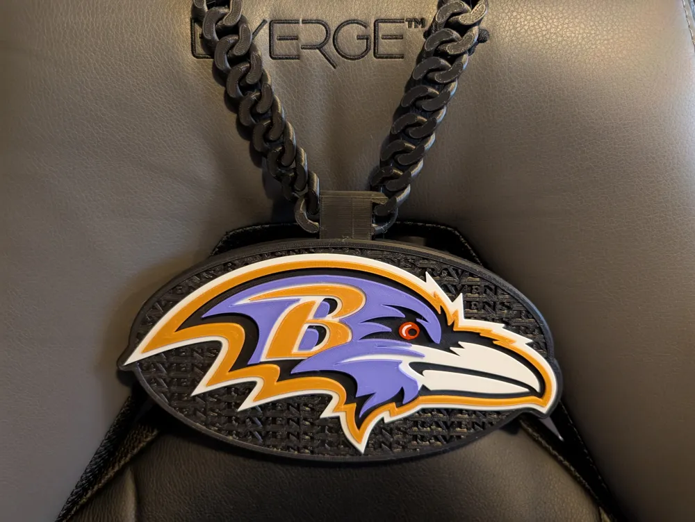 Baltimore Ravens Oversized Pendant and Chain - Free 3D Print Model ...