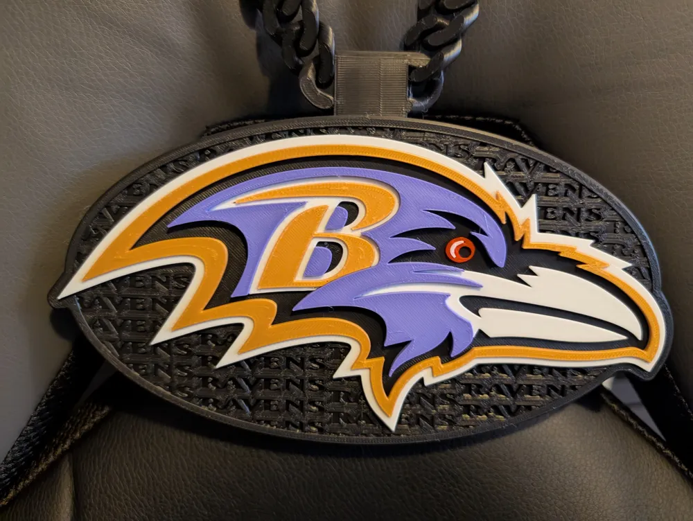 Baltimore Ravens Oversized Pendant and Chain by MFDesigns3D MakerWorld ...