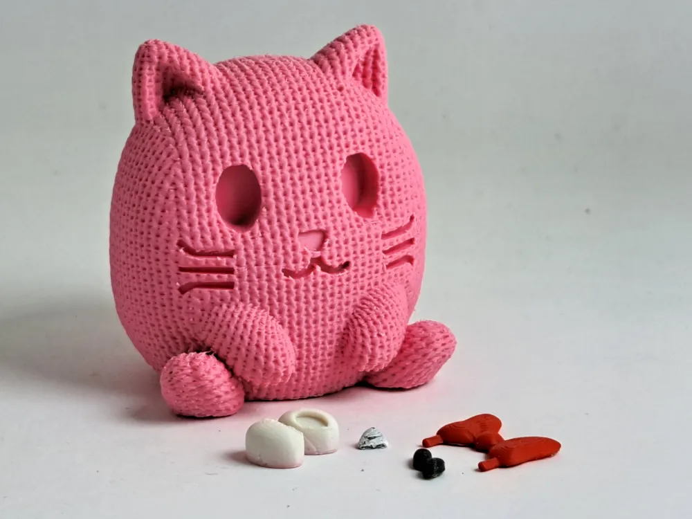 Knitted Kitty Cat - NO AMS - Cute Animals - Free 3D Print Model ...