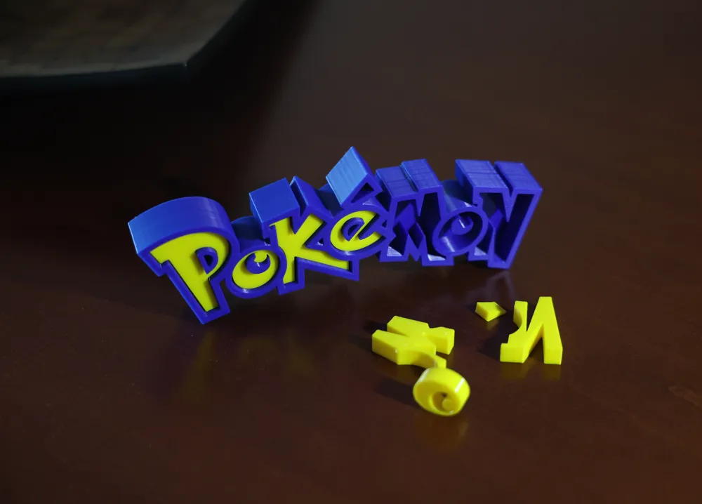 Pokemon Logo Inlay by shadercraft - MakerWorld