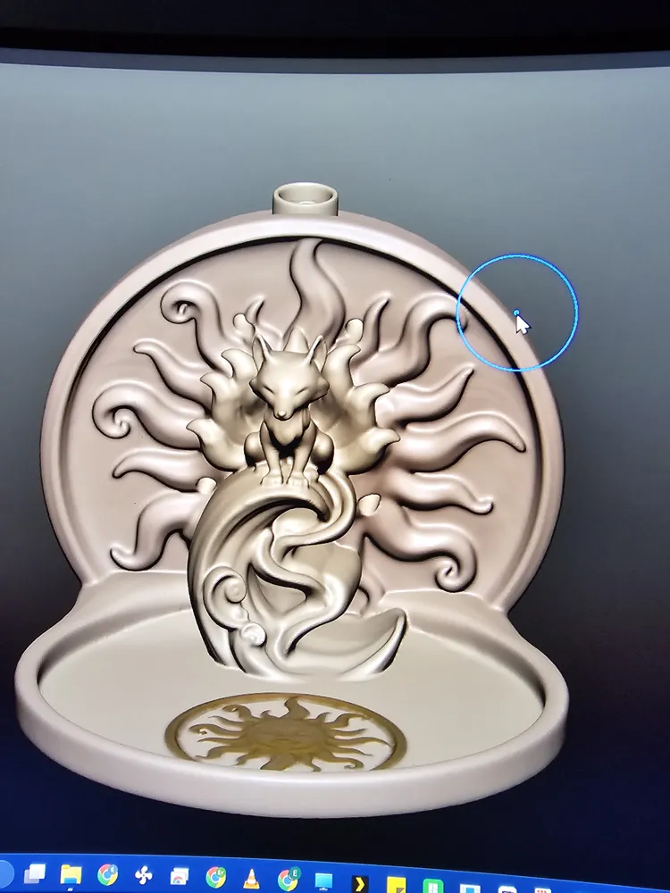 Kitsune Sun and Moon Backflow Incense Holder by EDJ 3D MakerWorld: Download Free 3D Models