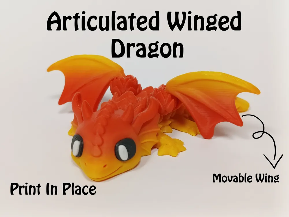 Articulated Winged Fantasy Dragon - with Egg by LuxerArk MakerWorld ...