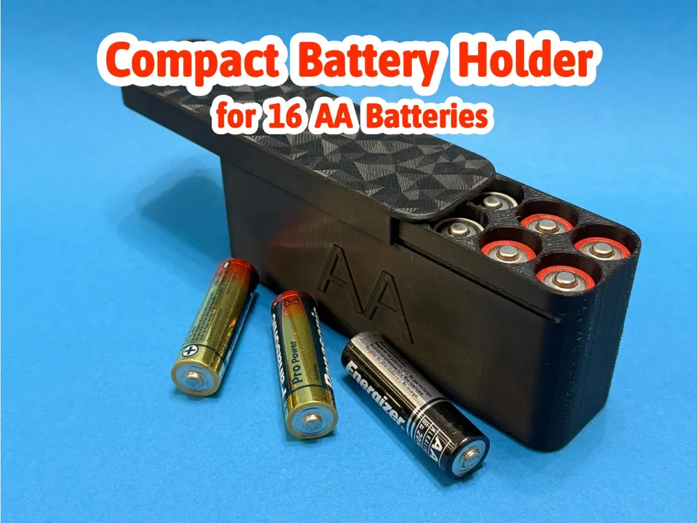 Travel x16 AA Battery Storage Box / Case - Free 3D Print Model - MakerWorld