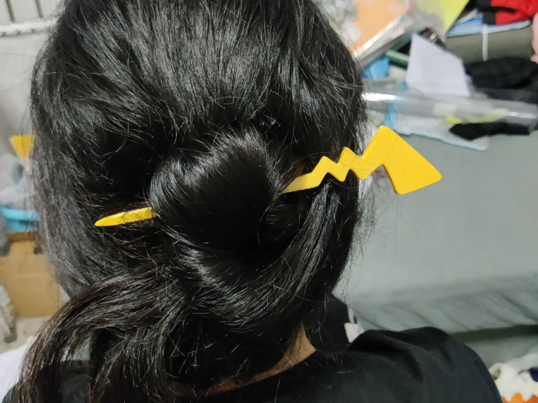 Pikachu hairpin, Digimon, Pokémon, gift for wife by 暮末浪漫 - MakerWorld