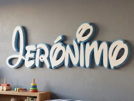 Jerónimo Name Disney Font - Free 3D Print Model - MakerWorld