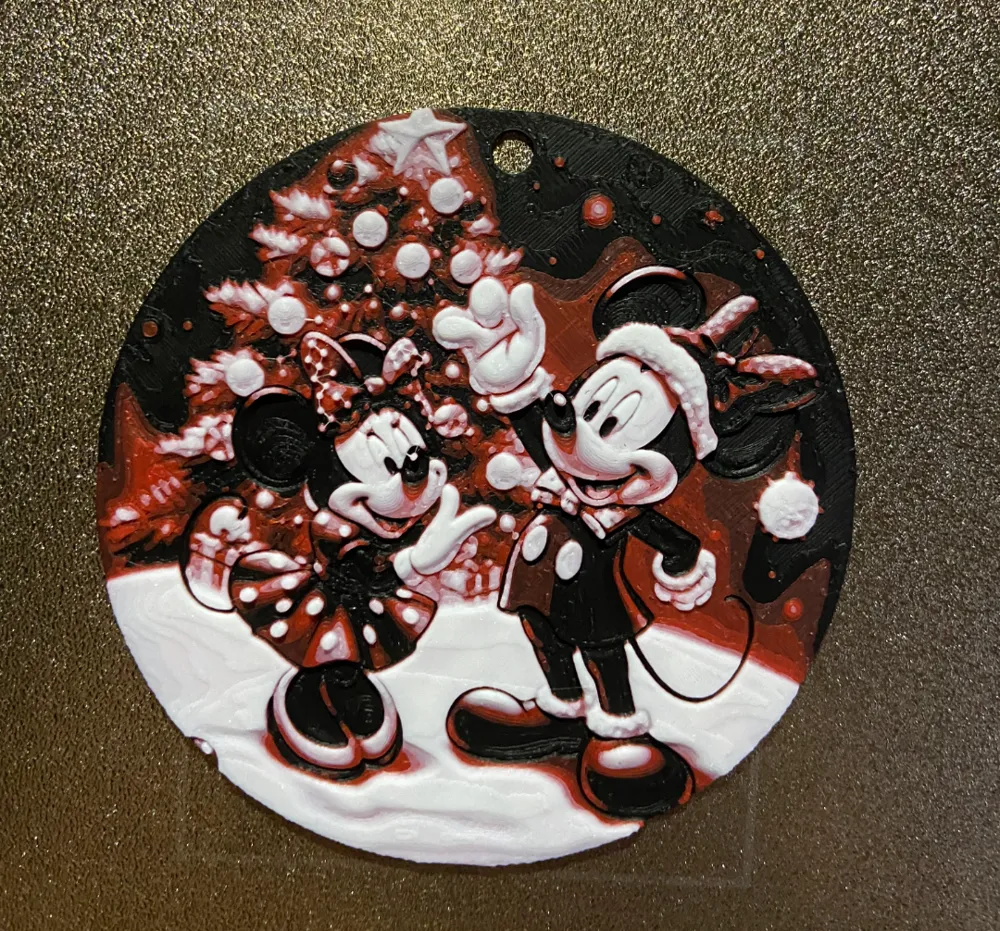 Minnie and mickey mouse Christmas tree decoration by Morganja - MakerWorld