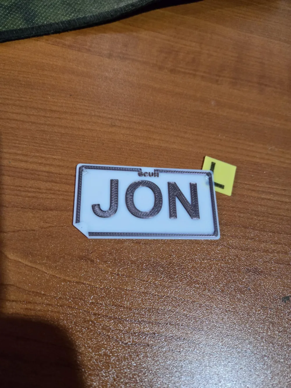 Customisable license plate name tag by Captain Kokomo - MakerWorld