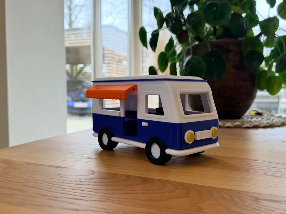 Retro Camper Van - Free 3D Print Model - MakerWorld