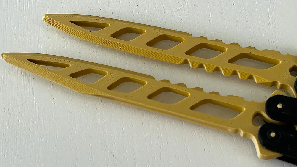 Fidget balisong butterfly knife keychain by iczfirz - MakerWorld