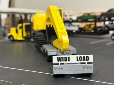1-64 Wide Load Sign - Free 3D Print Model - MakerWorld