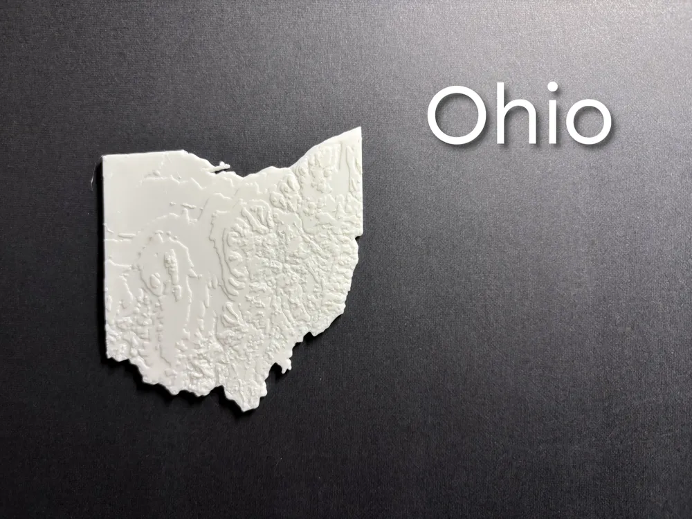 State of Ohio terrain by MetroScape MakerWorld: Download Free 3D Models
