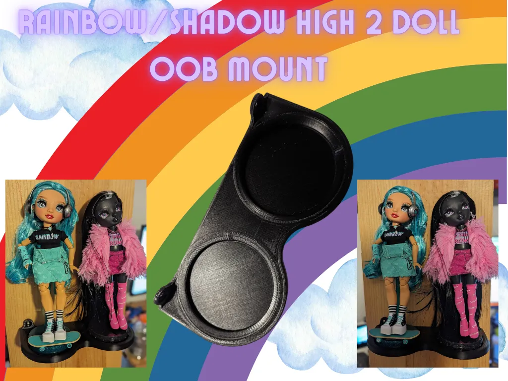 Rainbow/Shadow High Doll 2 OOB Doll Wall Mount - Free 3D Print Model ...