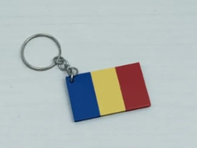 Romania flag keychains custom - Free 3D Print Model - MakerWorld