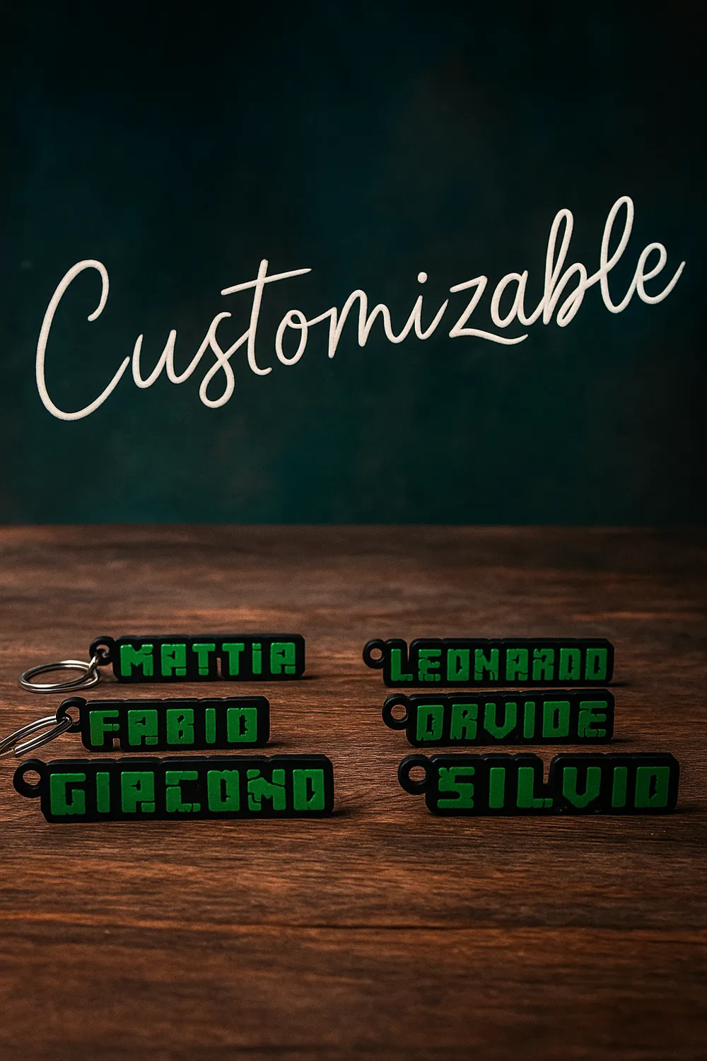 Minecraft Keychain Customizable - Free 3D Print Model - MakerWorld