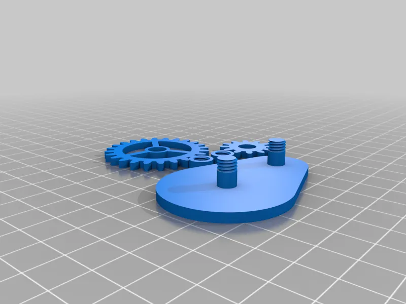 Spur gears with lock(fixed) by Printingthecity - MakerWorld