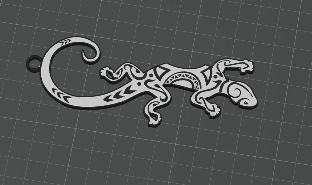 Lizzard Keychain Maori by db77x - MakerWorld