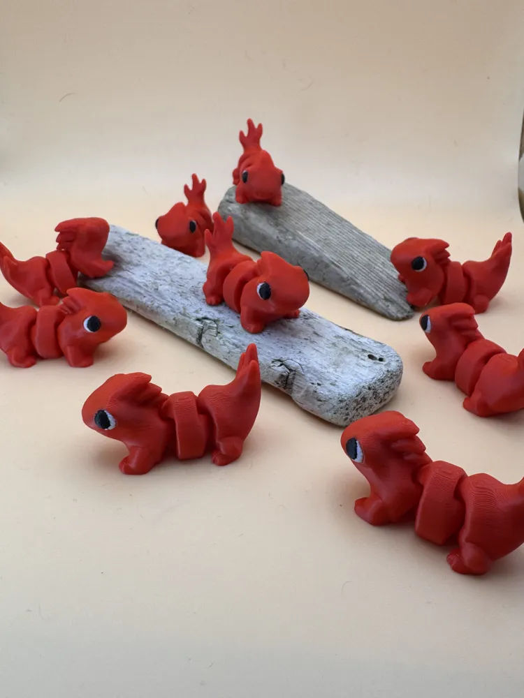 Flexi Fire Lizards (Print-in-Place) - Wiggle Buddy - Free 3D Print ...
