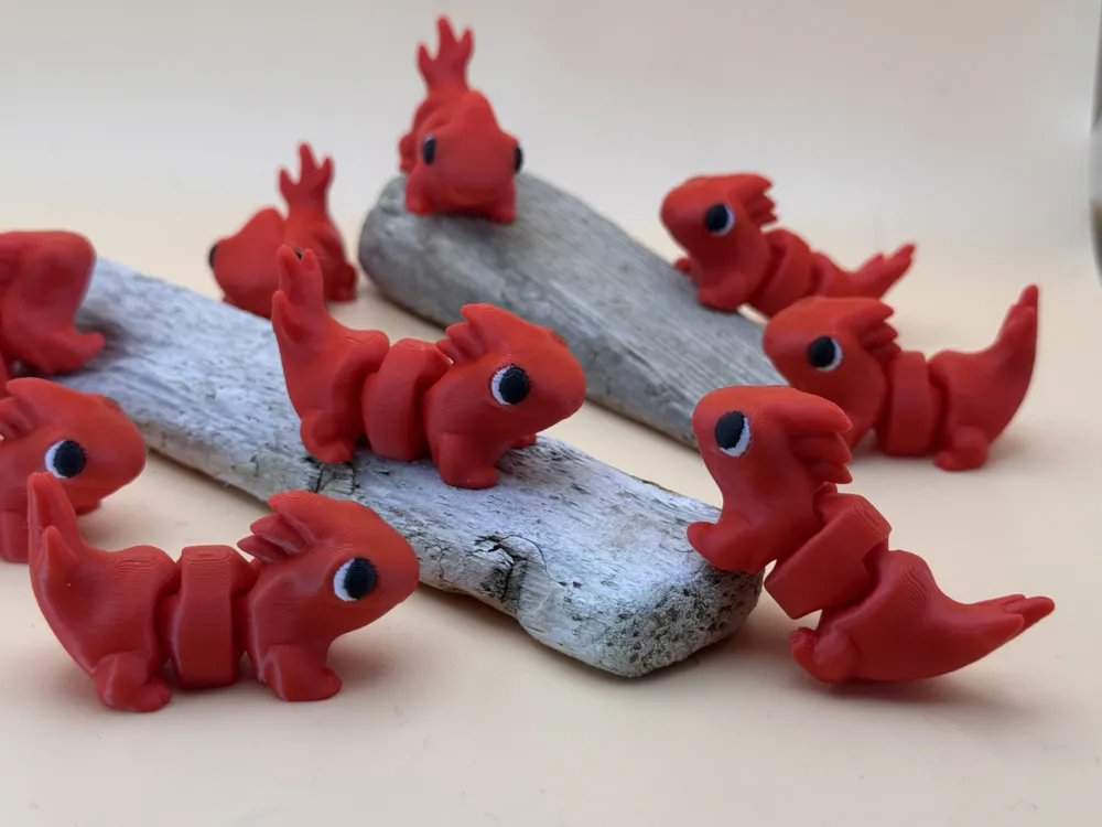 Flexi Fire Lizards (Print-in-Place) - Wiggle Buddy - Free 3D Print ...