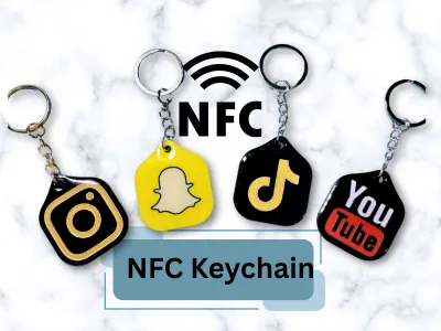 Social Media NFC Keychain - Free 3D Print Model - MakerWorld
