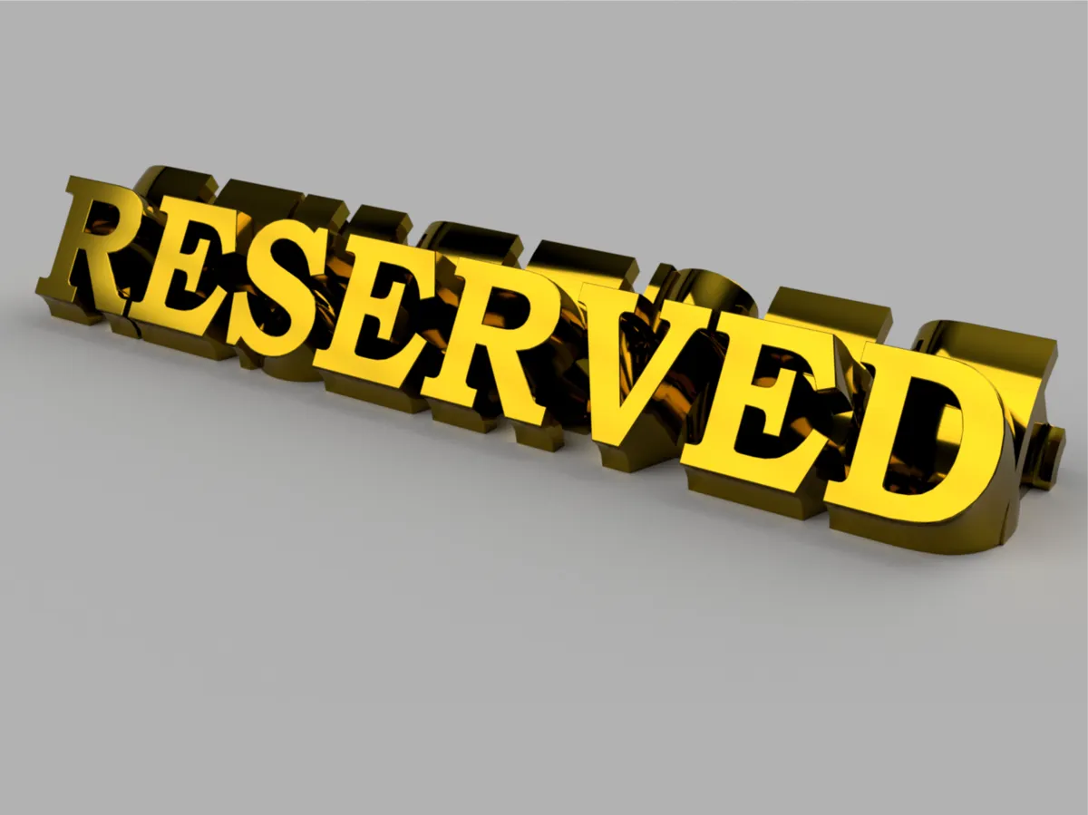 Reserved Table Sign – Restaurant Cafe Table Marker - Free 3D Print ...