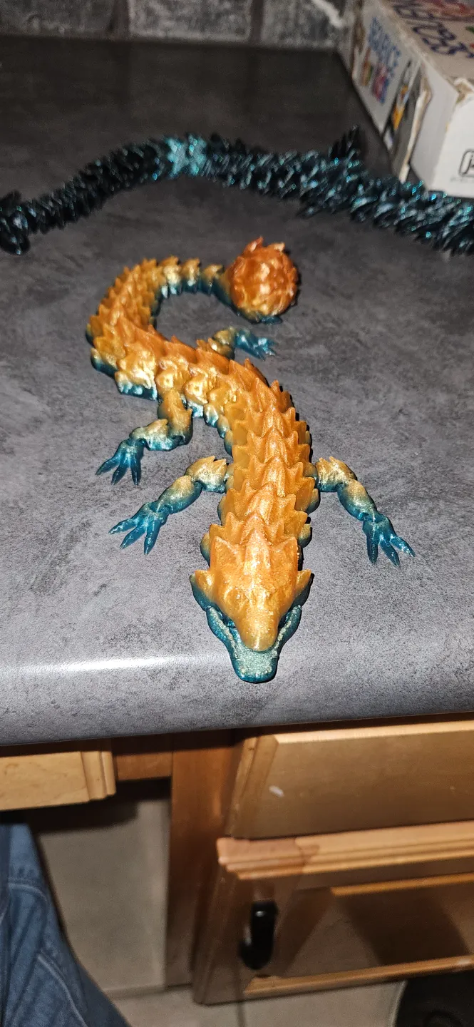 Flail Tail Petal Dragon articulating flexi by MooreFORGE MakerWorld ...