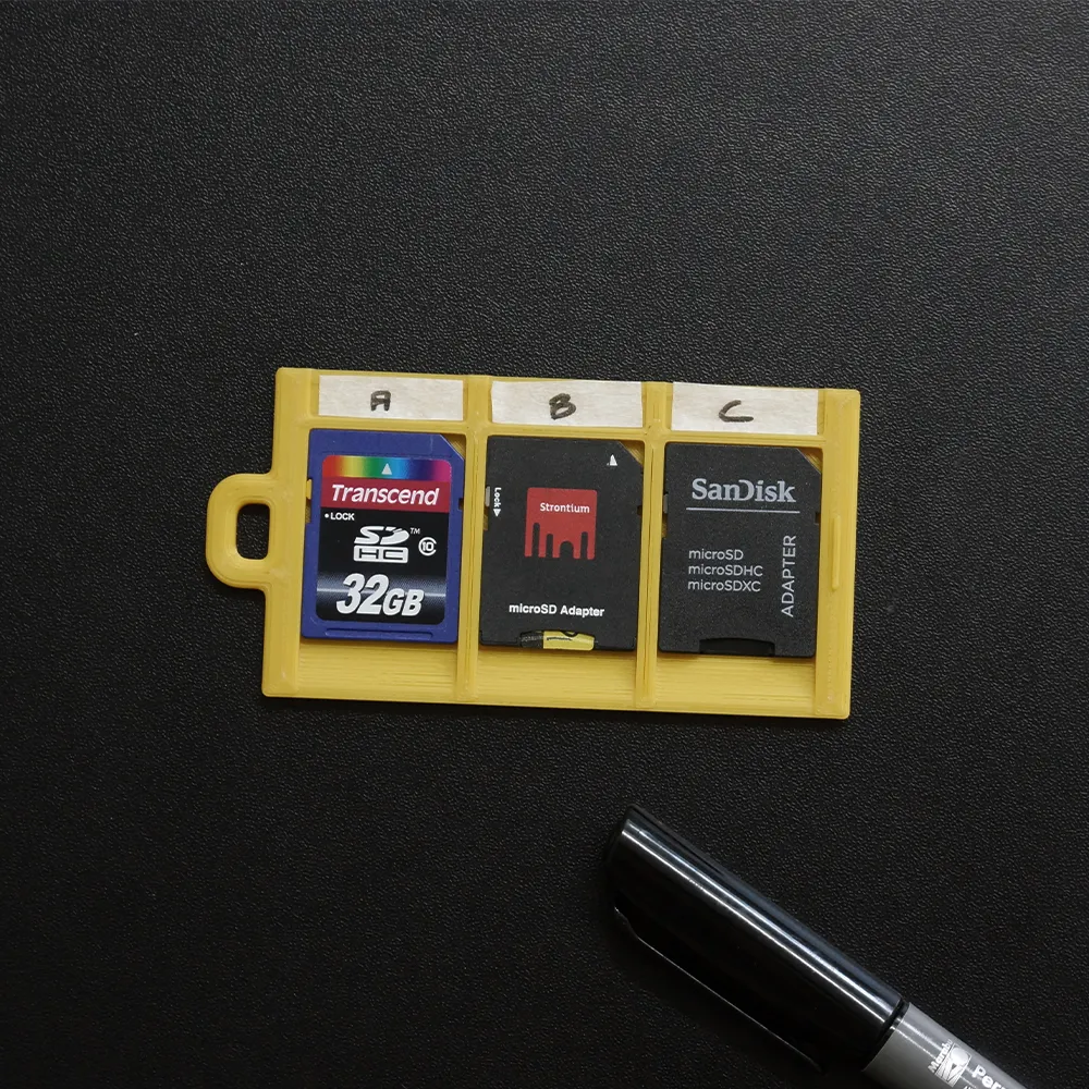 Minimalistic Card-sized SD Card Holder by Whadup - MakerWorld