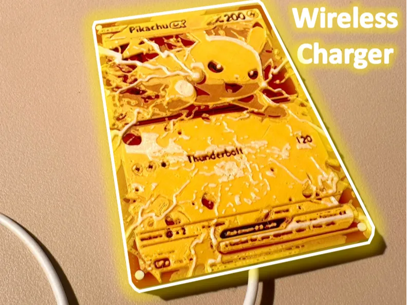 Pikachu EX Card Wireless Charger Case by PEL3D - MakerWorld