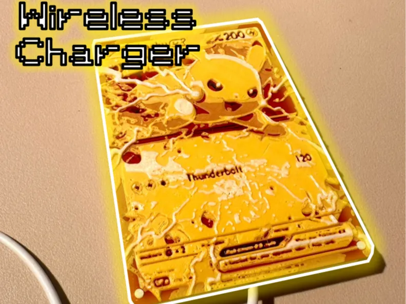 Pikachu EX Card Wireless Charger Case by PEL3D - MakerWorld