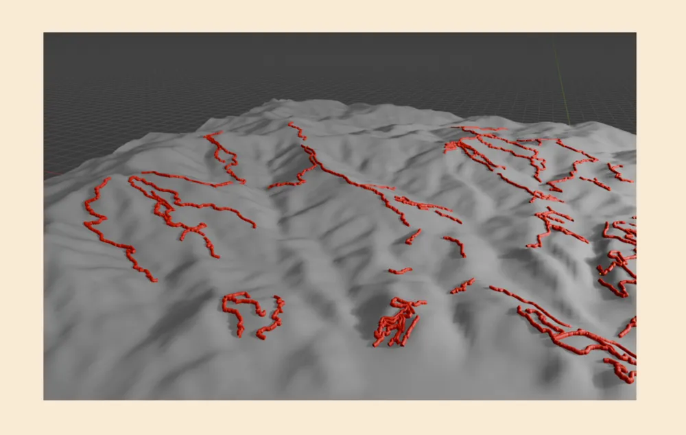 Topographic Tail Map (MTB Finale Ligure) by Yannic - MakerWorld