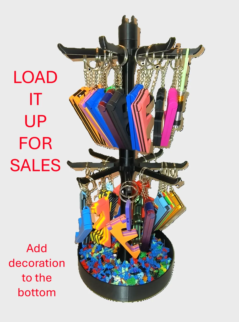 Spinning Keychain Display Rotating Jewelry Stand by Orangehead - MakerWorld