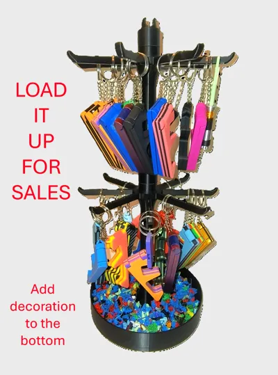 Spinning Keychain Display Rotating Jewelry Stand by Orangehead ...