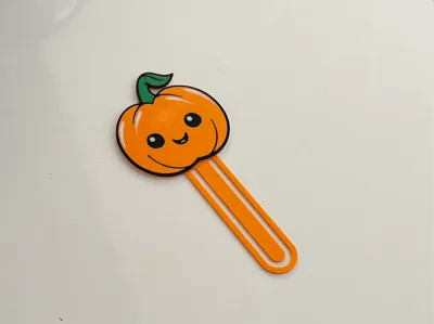 Cute Halloween Pumpkin Bookmark by Serpandrew - MakerWorld
