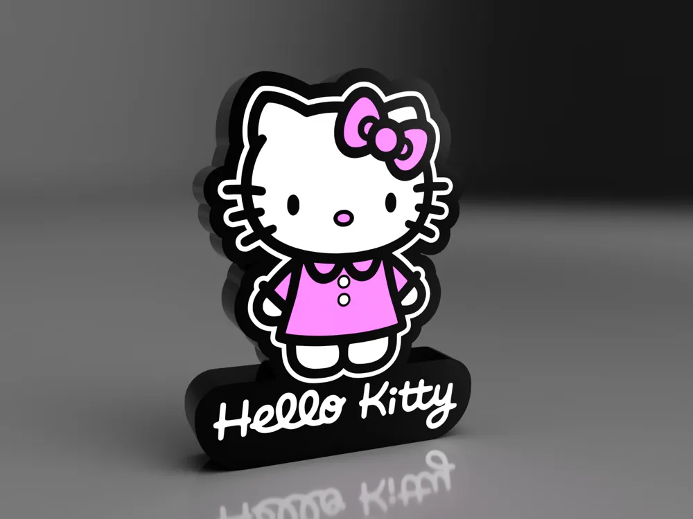Hello Kitty Lightbox | LED Lamp by 3Dacores - MakerWorld