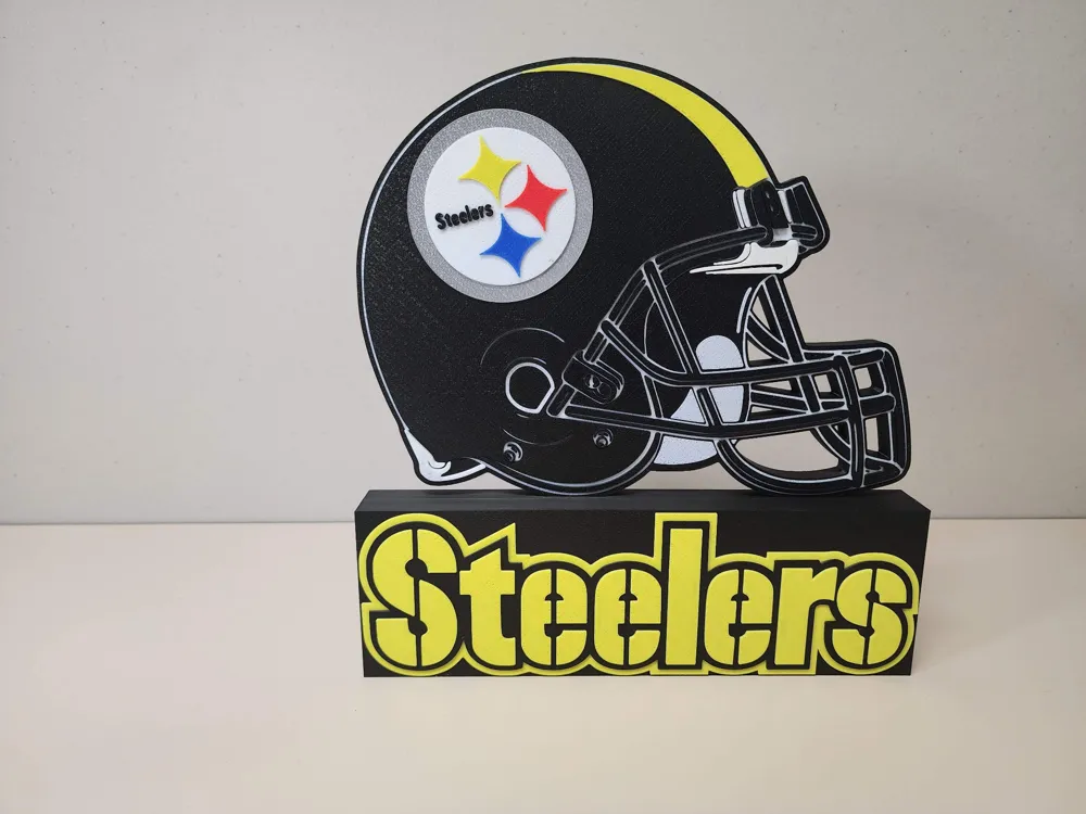 Pittsburgh Steelers Wall or Desk Display - Free 3D Print Model - MakerWorld