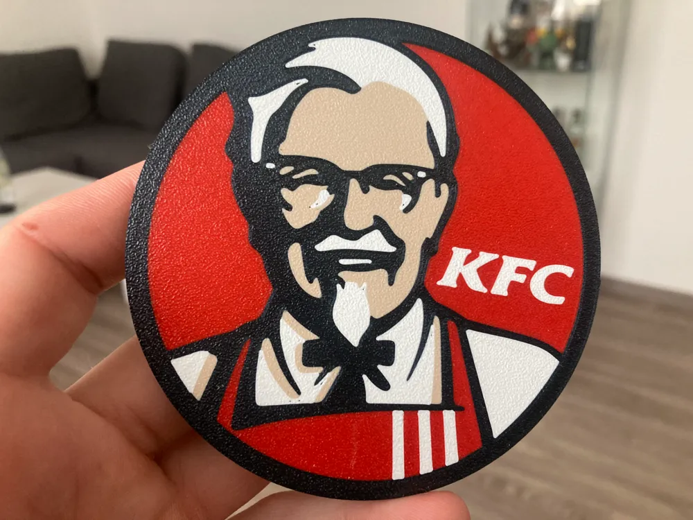 KFC logo coaster by jakubhroch - MakerWorld