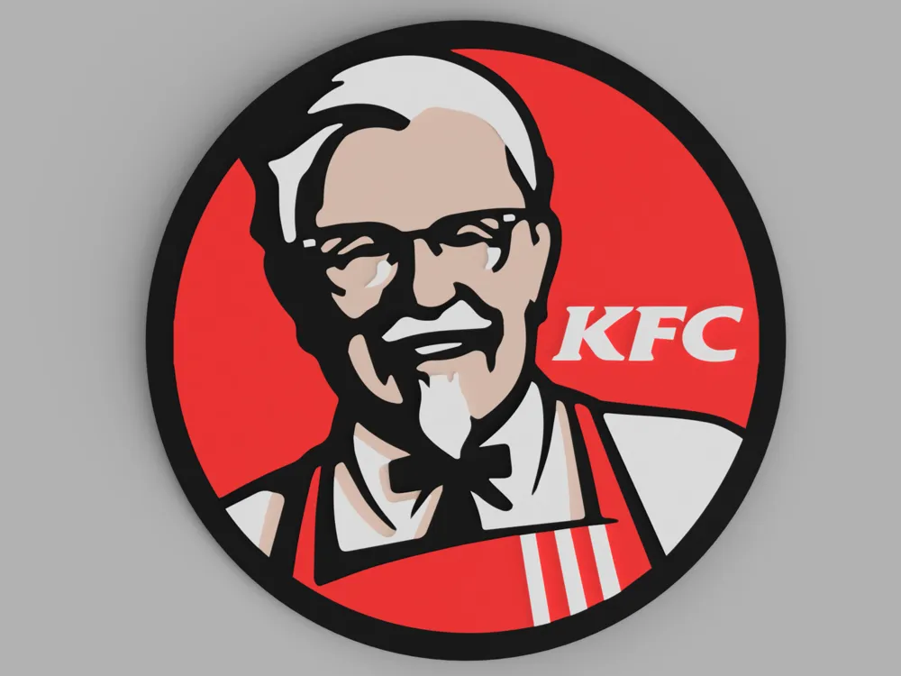 KFC logo coaster by jakubhroch - MakerWorld