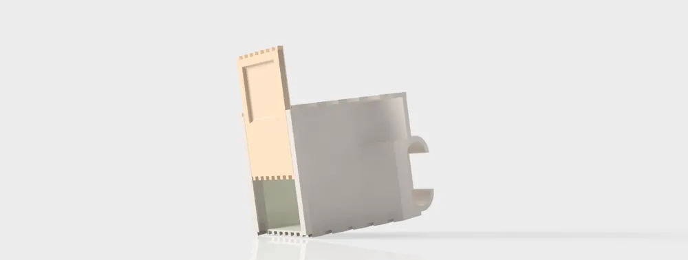 Slatted poop container with slideable plate by Levanter - MakerWorld