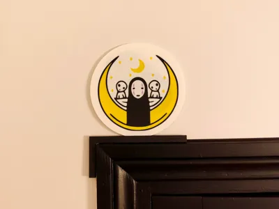 NOFACE Studio Ghibli Door Decoration - Free 3D Print Model - MakerWorld
