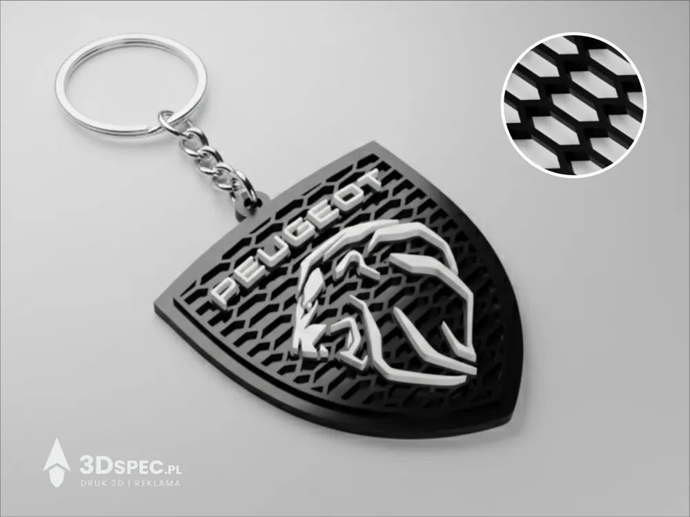 Llavero Peugeot - Modelo de impresión 3D gratuito - MakerWorld