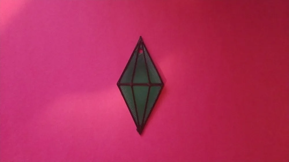 Sims Plumbob Keychain Charm by ThereIsMilk - MakerWorld