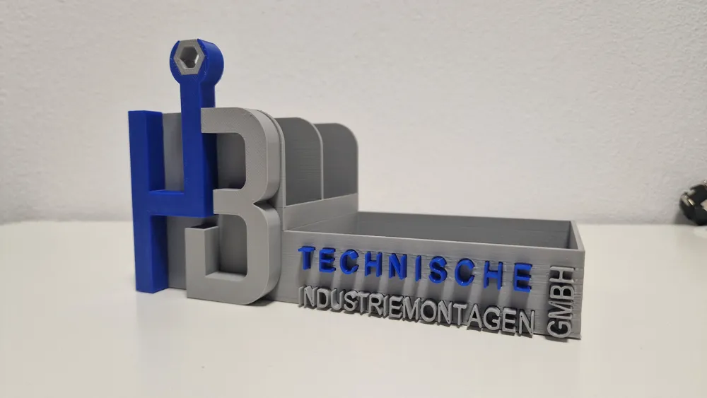 Desk Organizer - Custom for customer with Logo by Korrobotec - MakerWorld