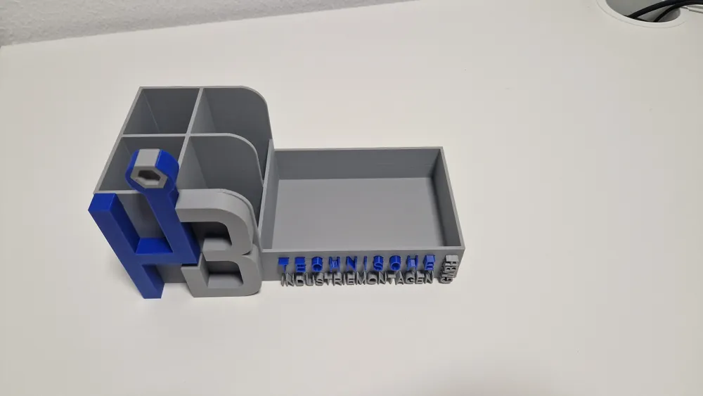 Desk Organizer - Custom for customer with Logo by Korrobotec - MakerWorld